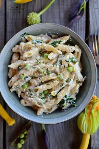 Paste într-o oală / one pot pasta - cu ricotta, dovlecel și lămâie